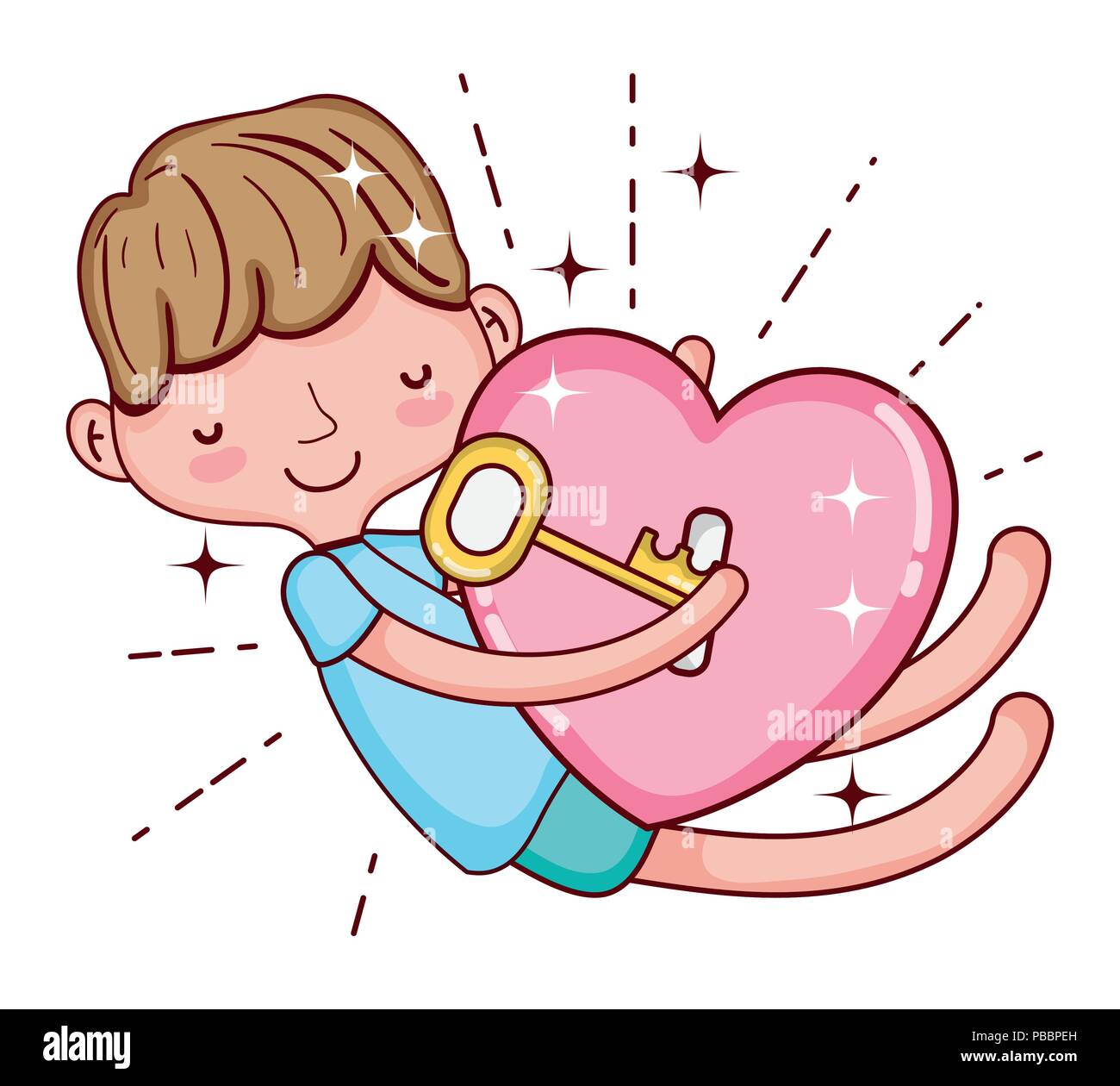 Kids and love cartoons Stock Vector Image & Art - Alamy