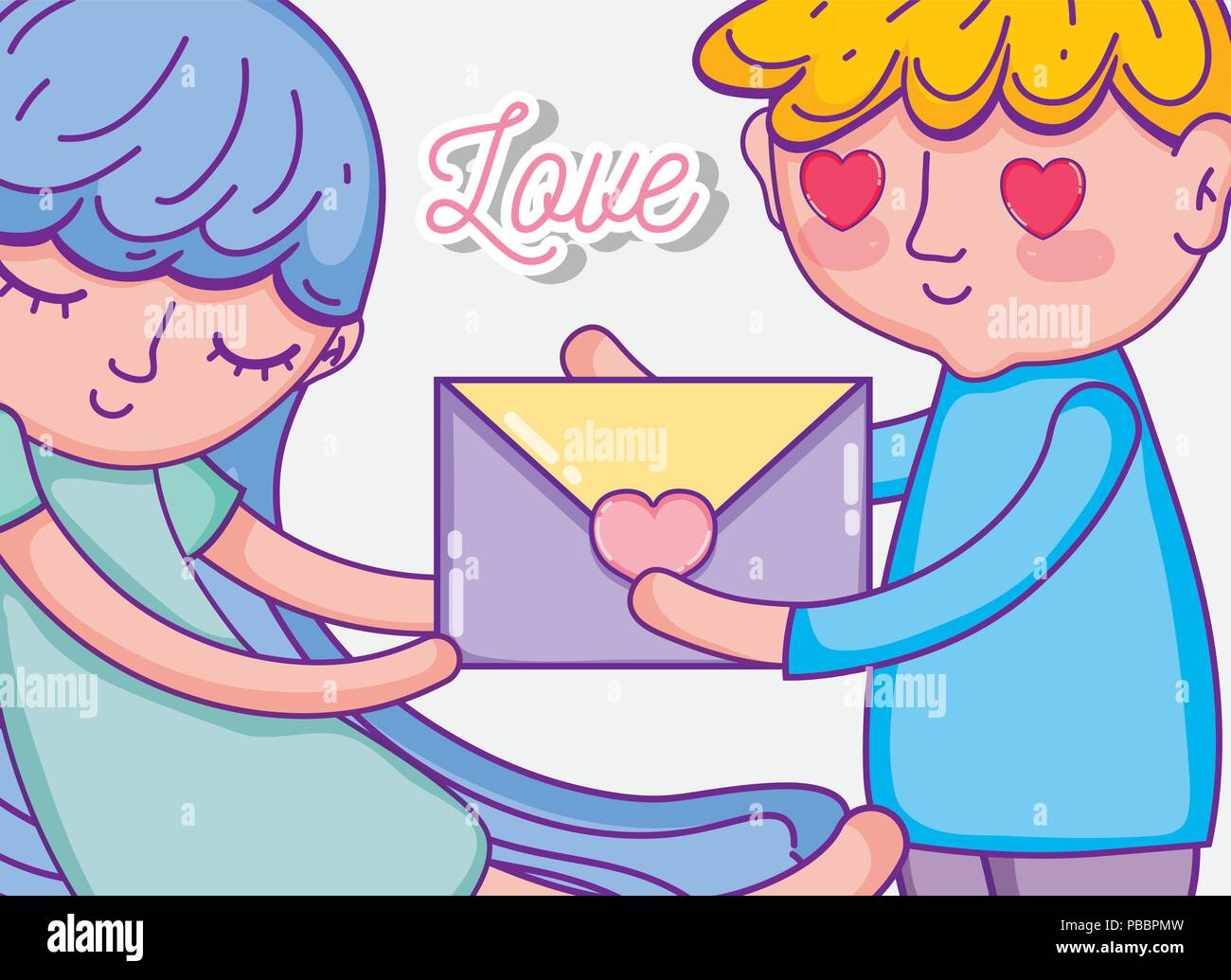 Kids and love Stock Vector Image & Art - Alamy