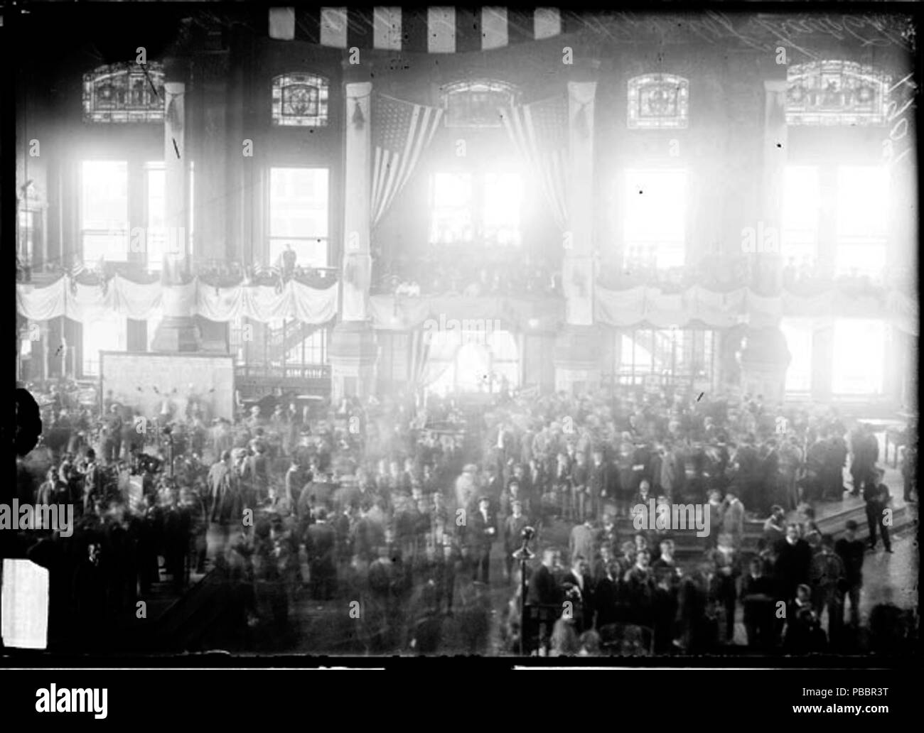 Interior and crowd Black and White Stock Photos & Images - Alamy