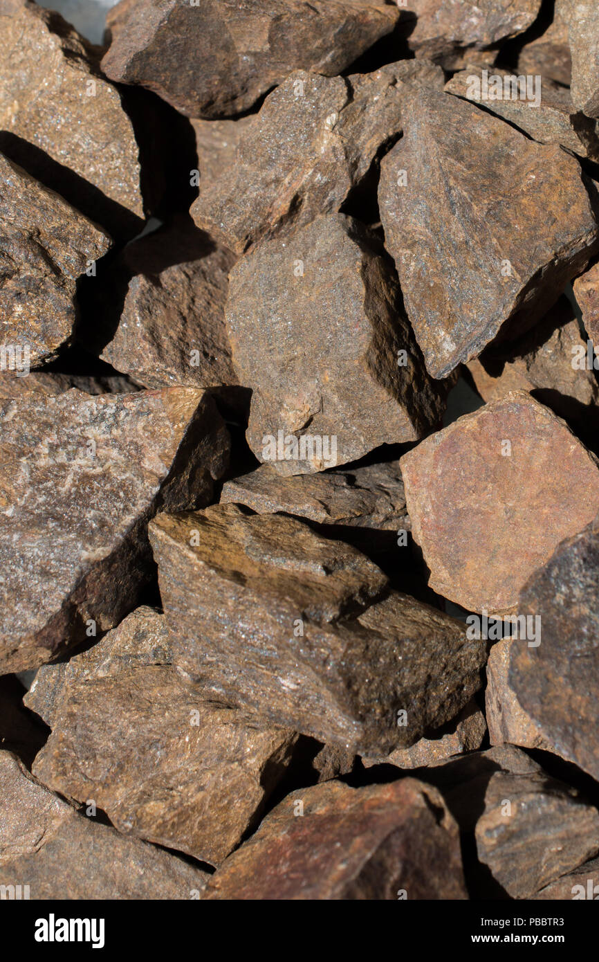 Bronzite gemstone as natural mineral rock specimen Stock Photo - Alamy