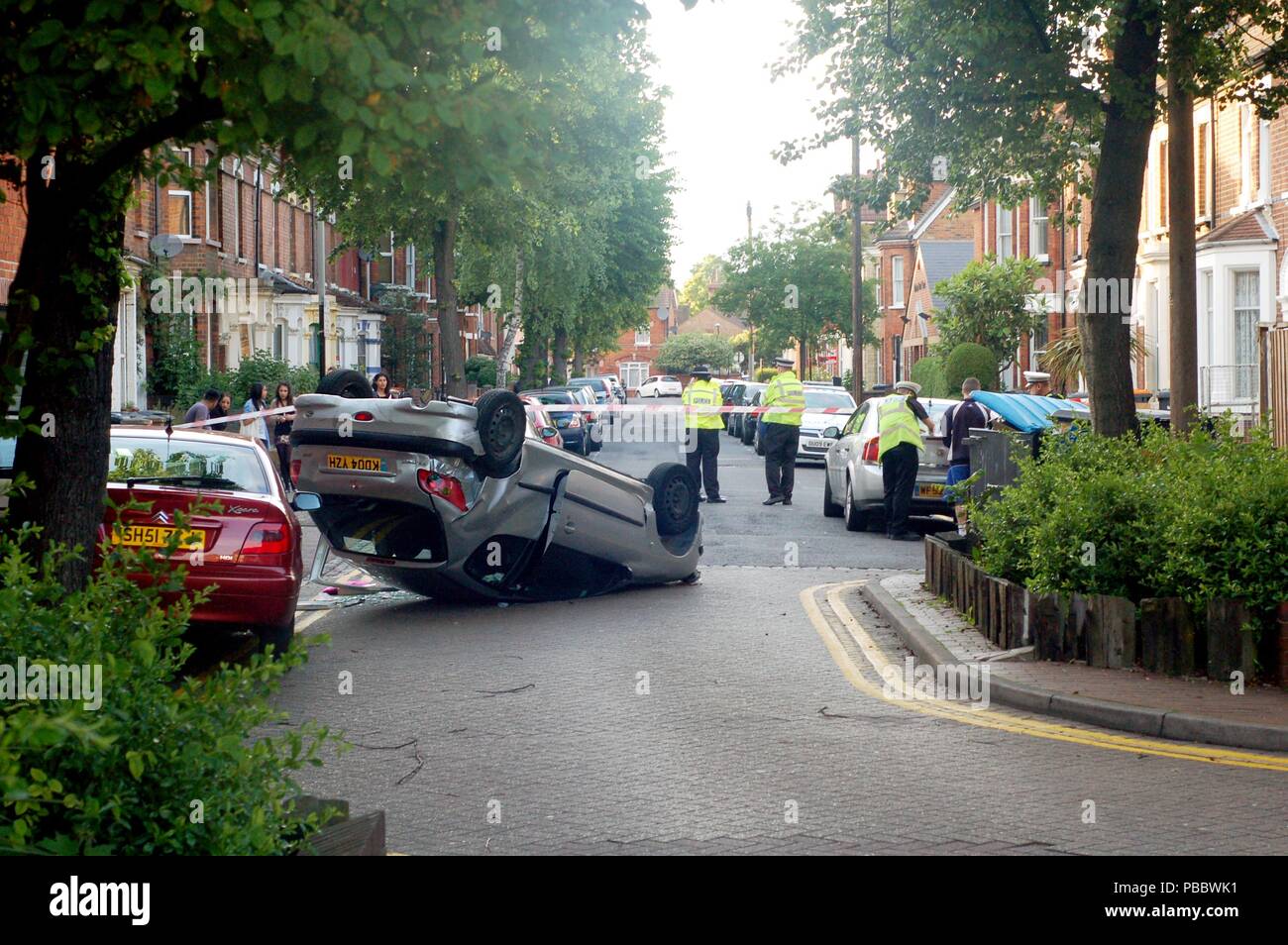 Car Upside Down After Accident High Resolution Stock Photography and ...