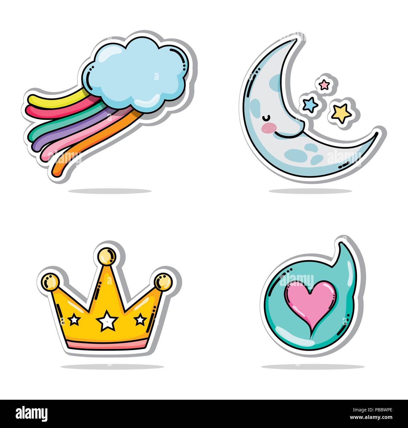 Set of cute and lovely cartoons Stock Vector Image & Art - Alamy