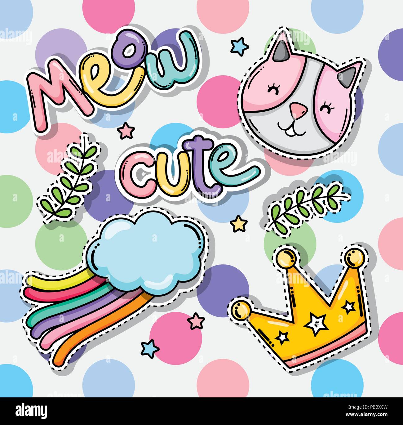 Set of cute and lovely cartoons Stock Vector Image & Art - Alamy