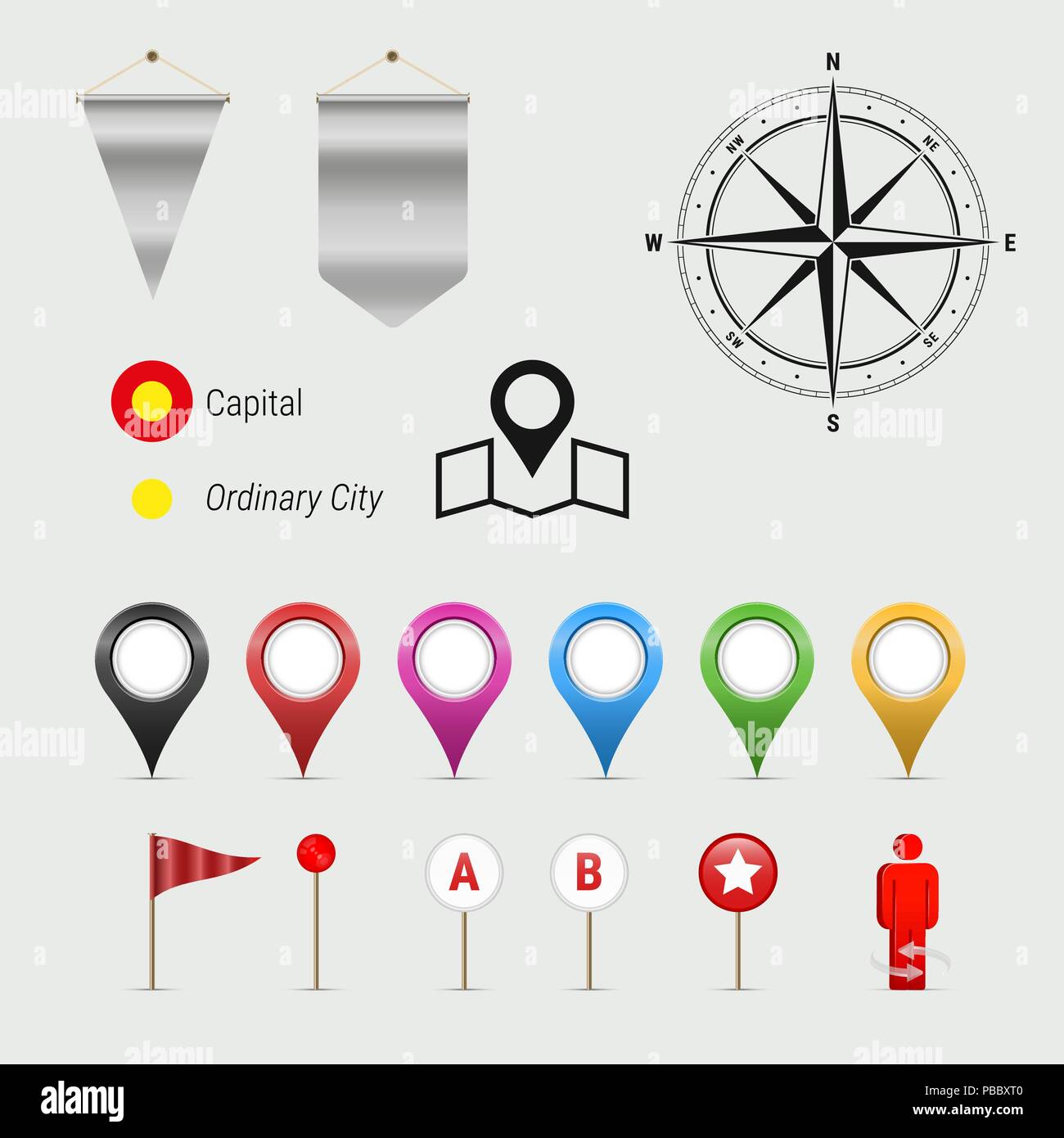 Map and Geography Infographics Elements. Vector Design Elements Set for ...