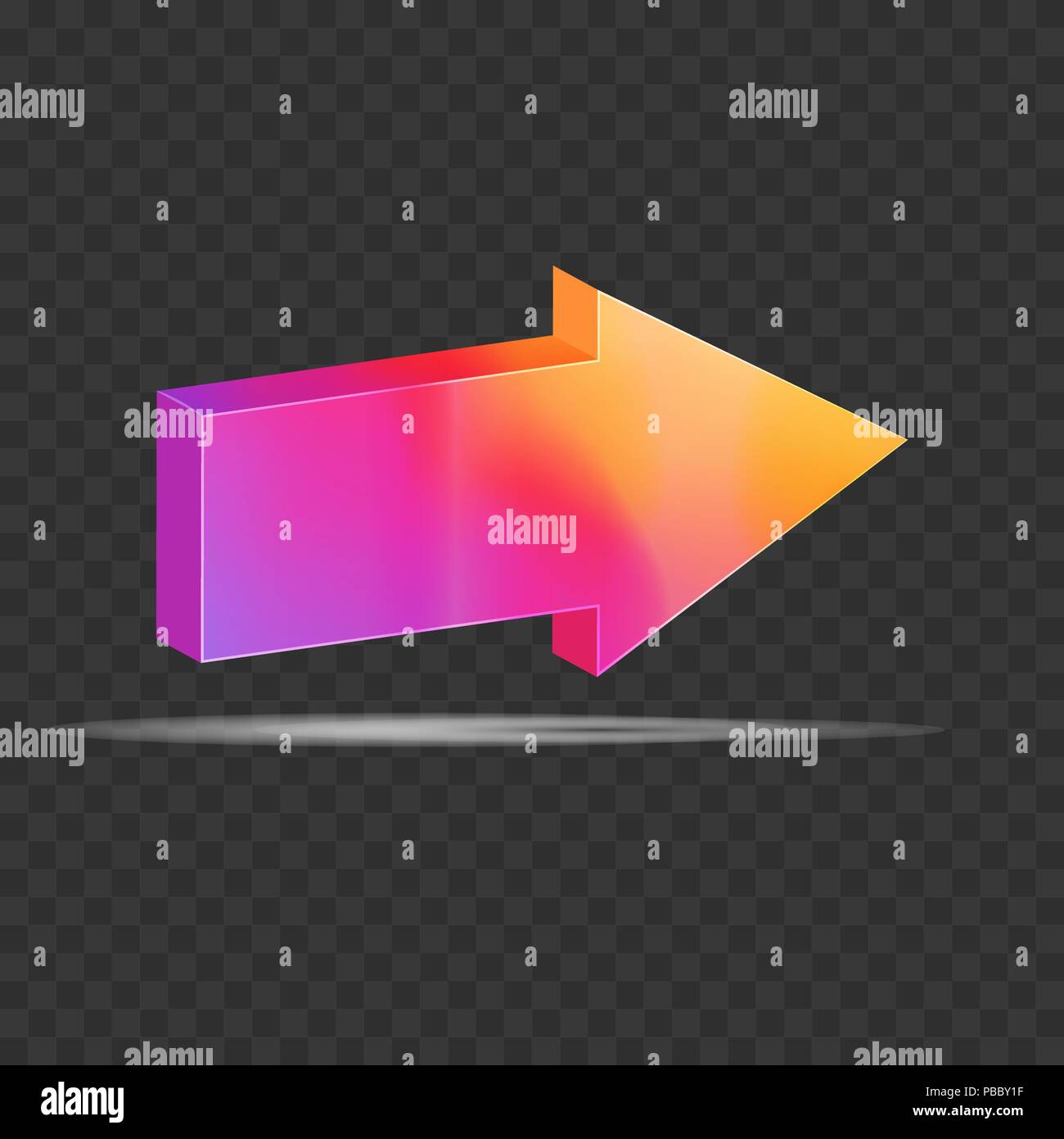 Bright Gradient Direction Arrow. Vector Design Elements Set for You ...