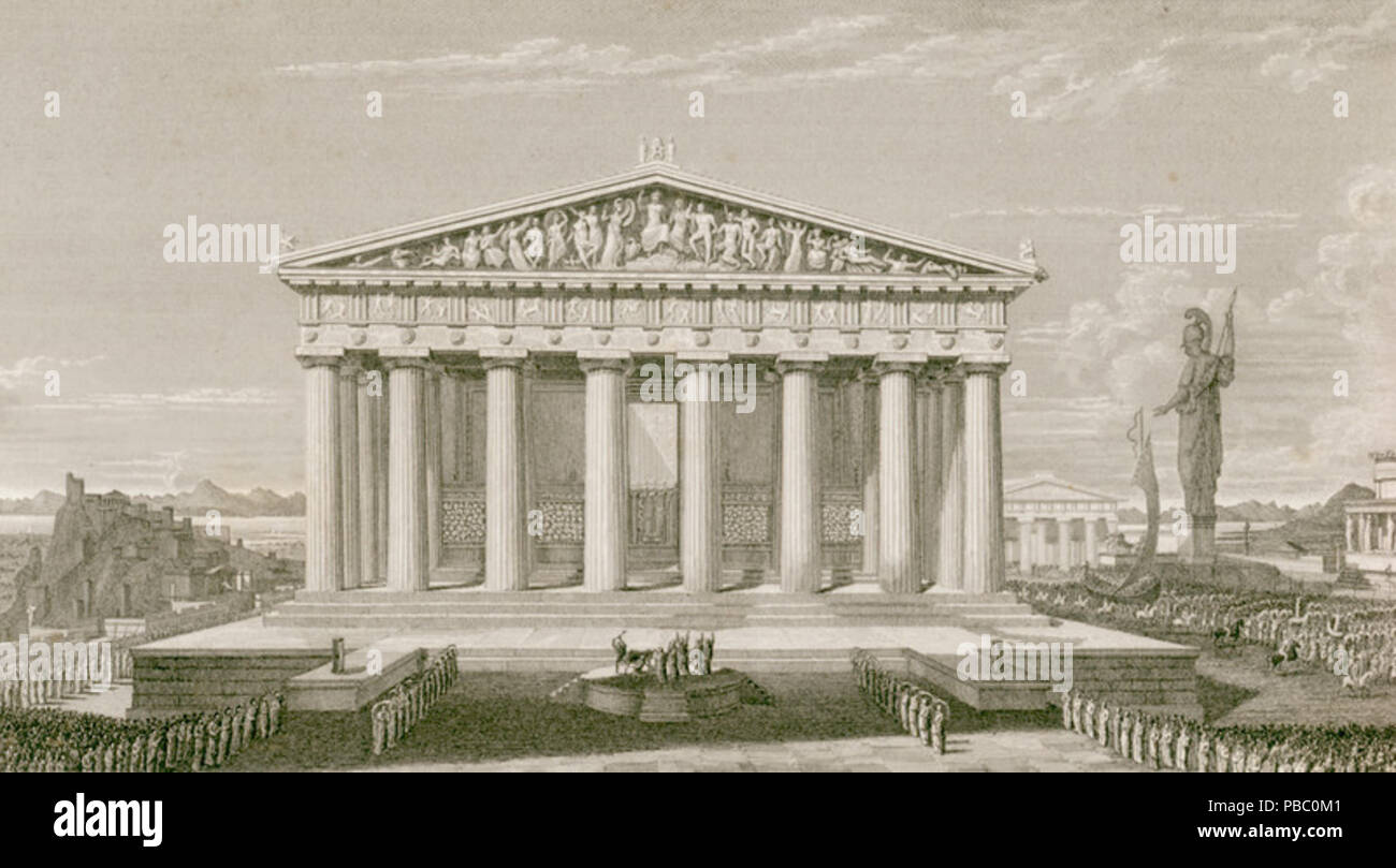 1170 Parthenon - Frommel Carl - 1830 Stock Photo - Alamy