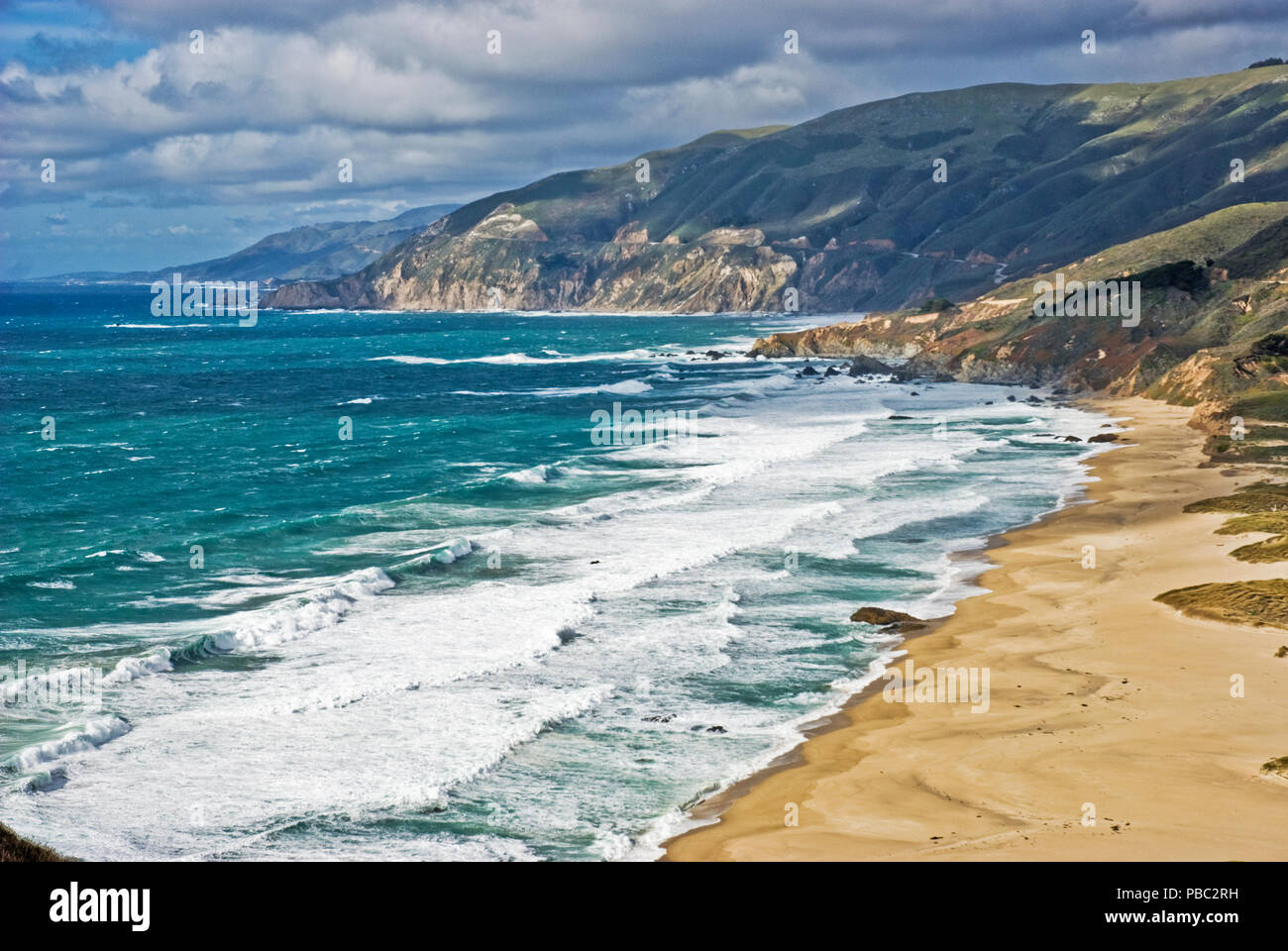 California Coast as Seen from the Top of Point Sur Stock Photo - Alamy