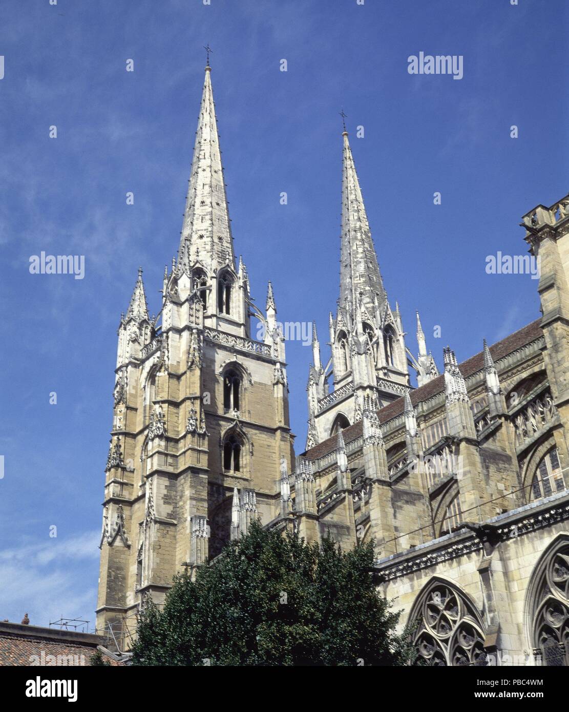 CATEDRAL - TORRES. Location: CATEDRAL DE SANTA MARIA, BAYONA Stock ...