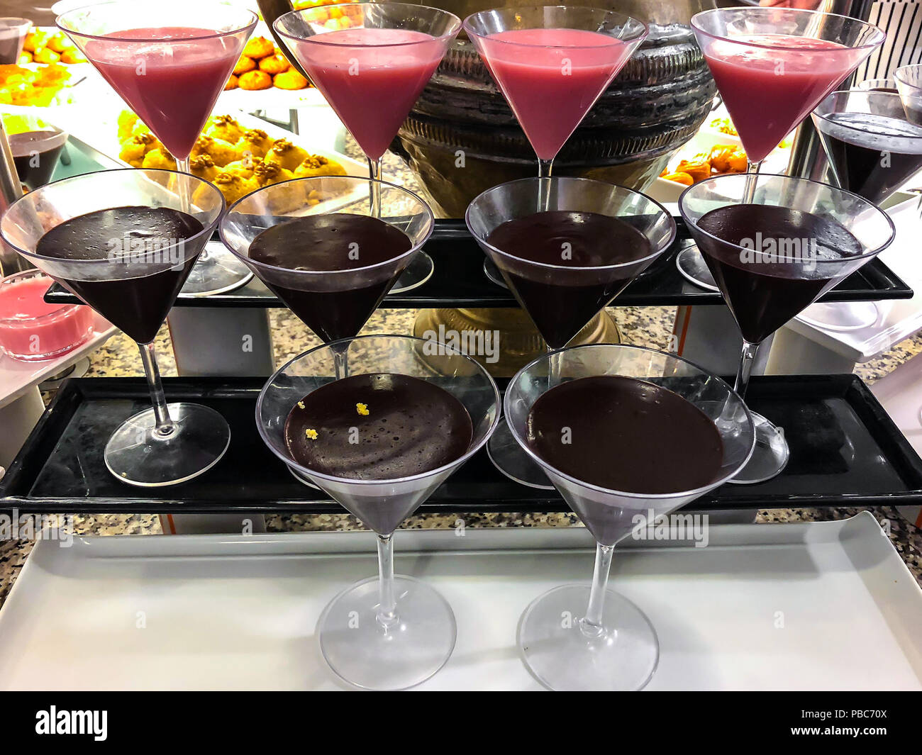 Jelly fruit mousse on table. Studio Photo Stock Photo - Alamy