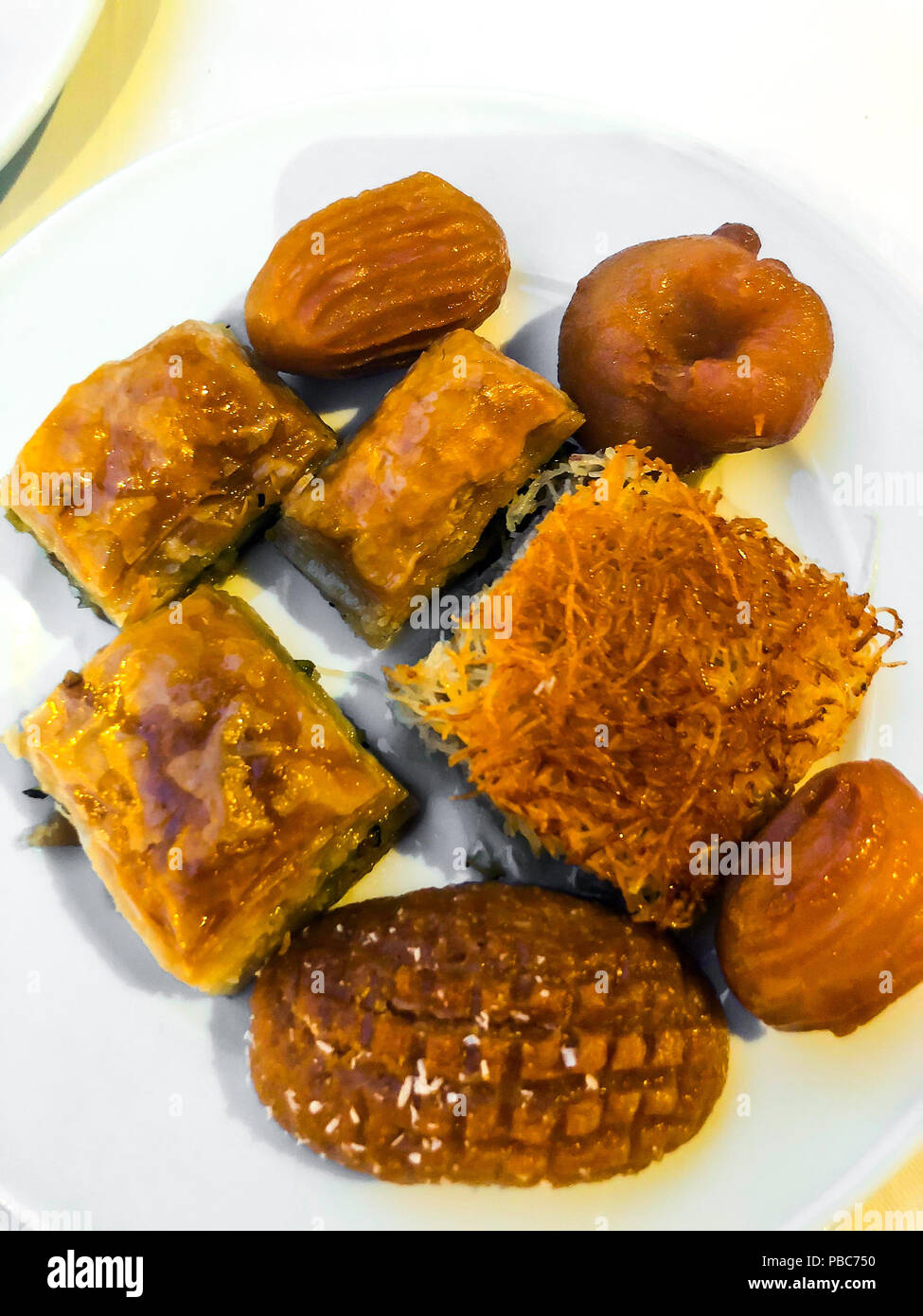 Traditional sweet dishes of Turkish cuisine. Studio Photo Stock Photo ...