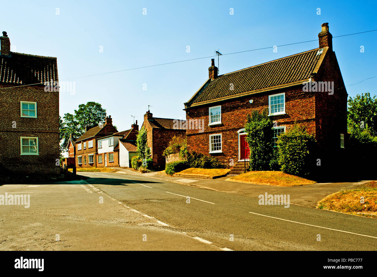 Country Houses, Nether Poppleton, North Yorkshire, England Stock Photo ...