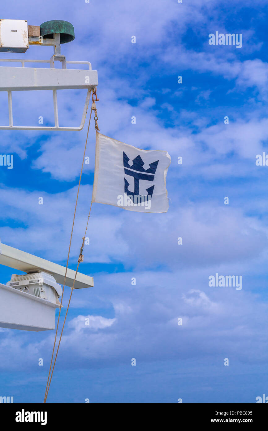 Royal Caribbean Flag on a Cruise Ship Against Sky Stock Photo - Alamy