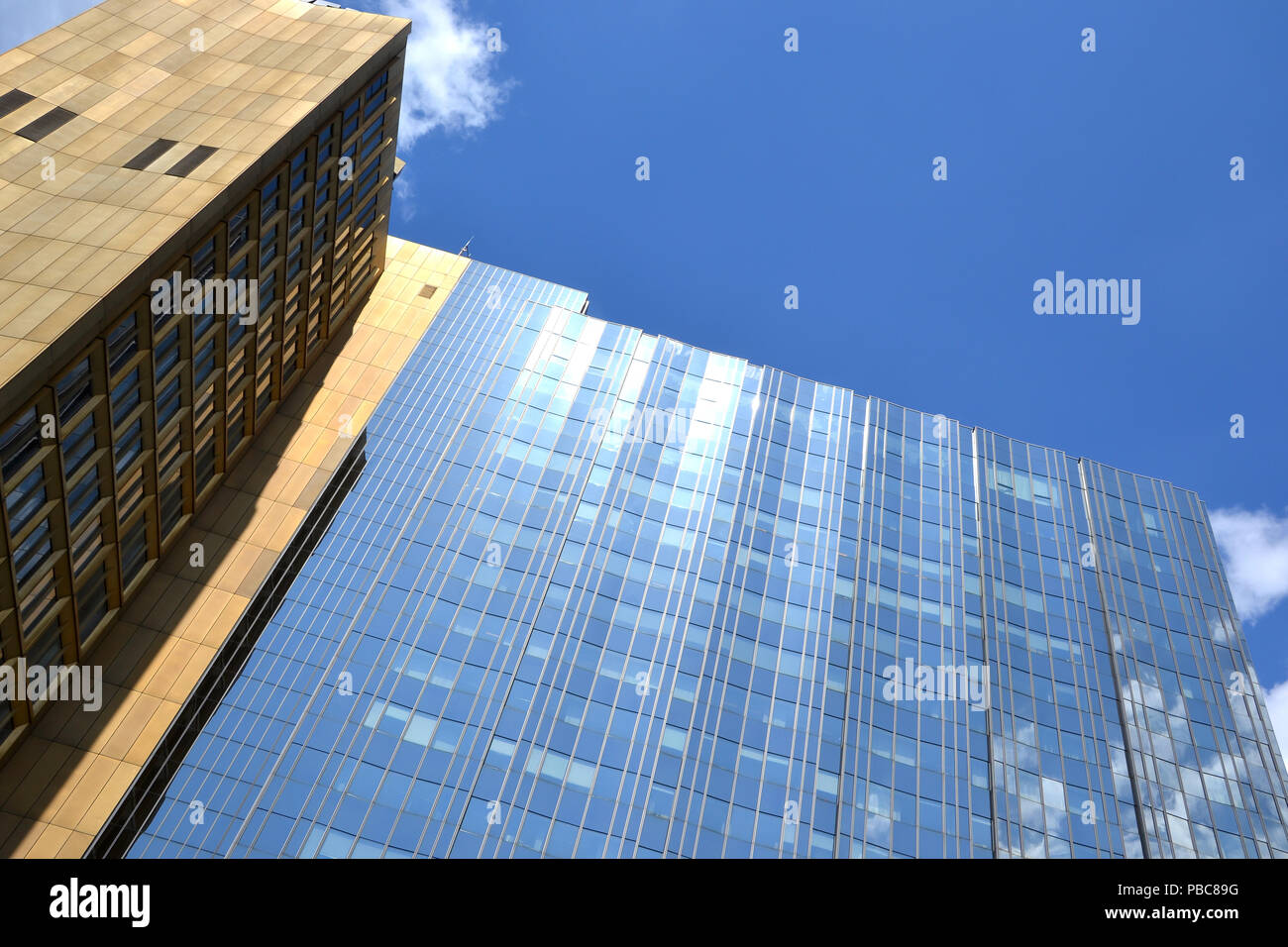 The glass facade with window front of an office house hi-res stock ...