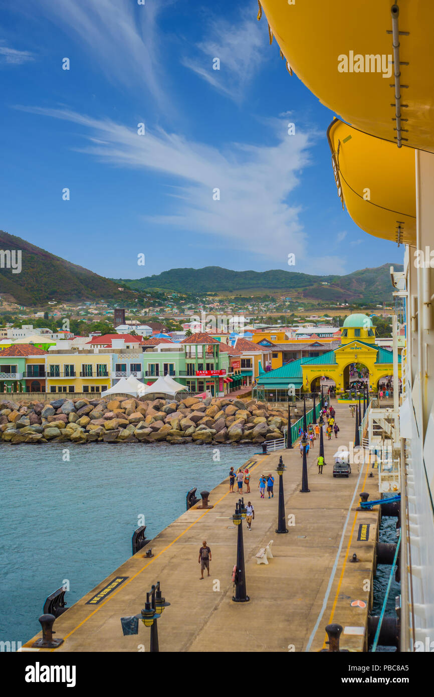 Many Tourists on Dock in Port Zante in Bassetiere St Kitts Stock Photo ...