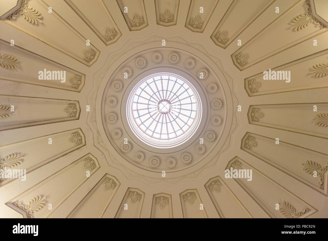 NEW YORK, USA - OCT 8, 2015: Interior of the Federal Hall National ...