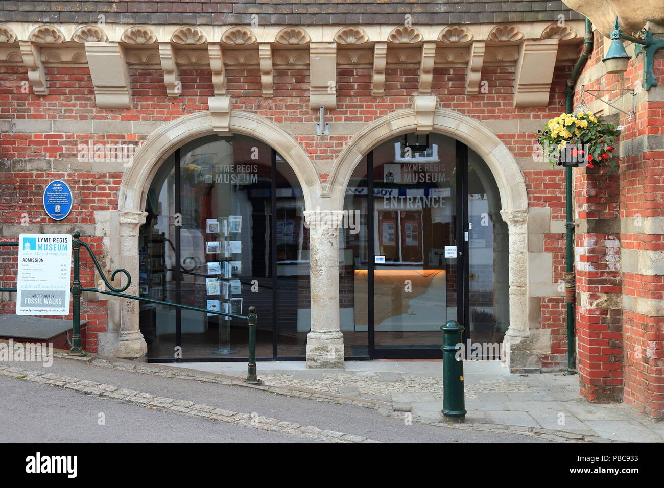Entrance to The Lyme Regis Museum in Dorset ( also previously known as ...