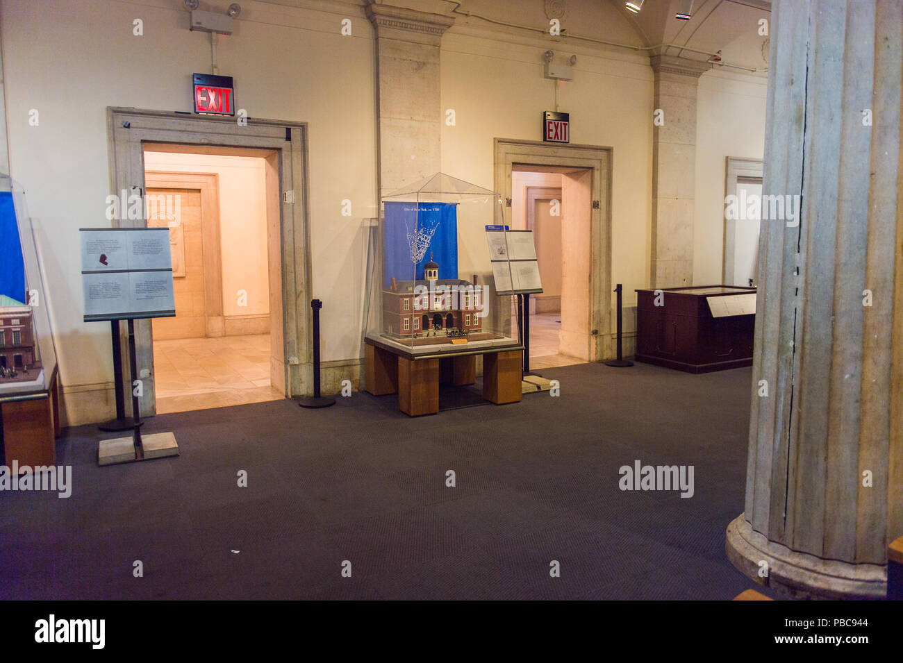 NEW YORK, USA - OCT 8, 2015: Interior of the Federal Hall National ...