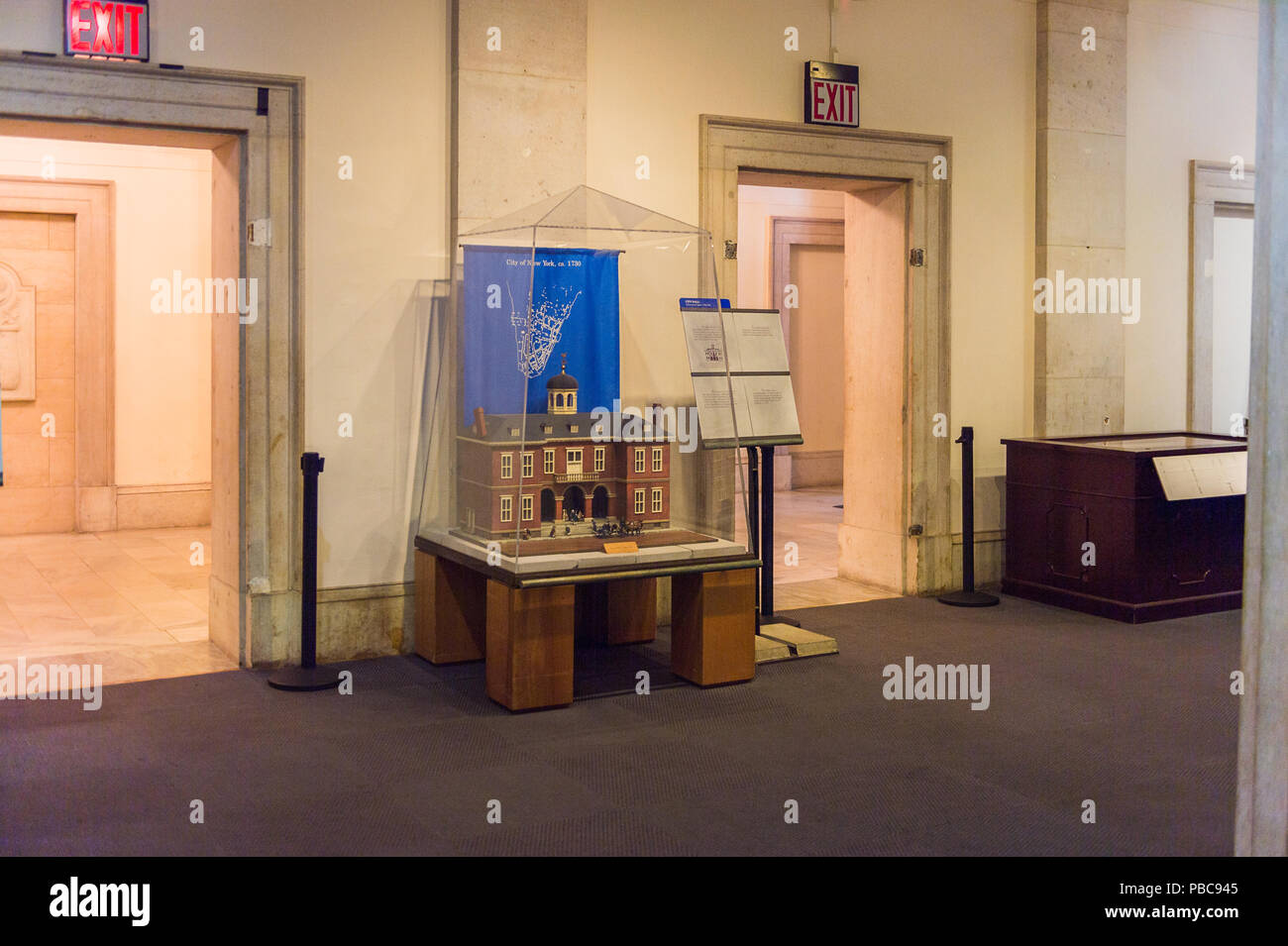 NEW YORK, USA - OCT 8, 2015: Interior of the Federal Hall National ...
