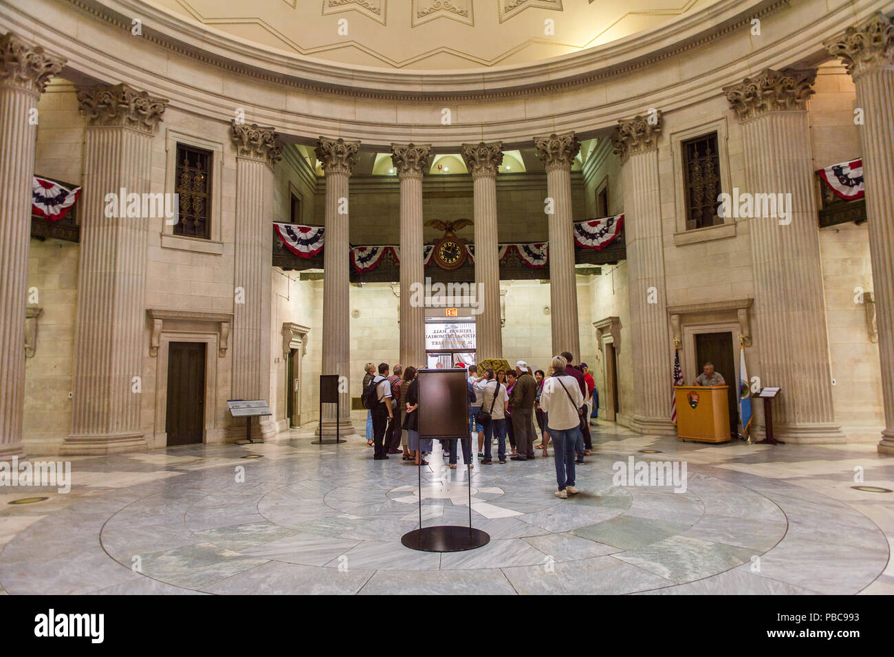 NEW YORK, USA - OCT 8, 2015: Columns of the Federal Hall National ...