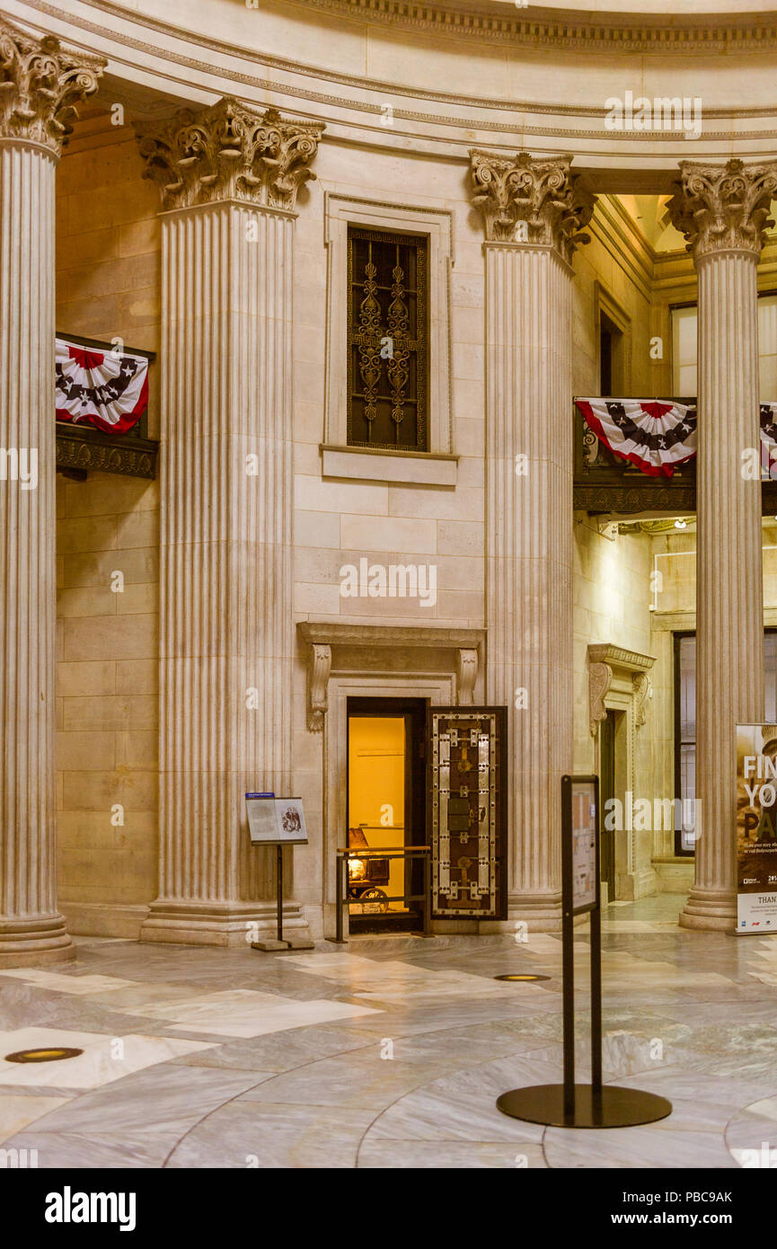 NEW YORK, USA - OCT 8, 2015: Columns of the Federal Hall National ...