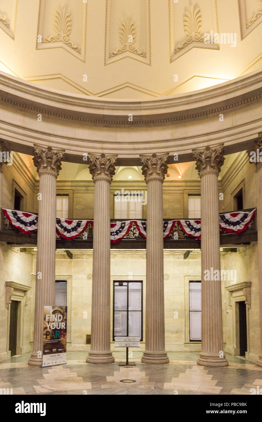NEW YORK, USA - OCT 8, 2015: Columns of the Federal Hall National ...
