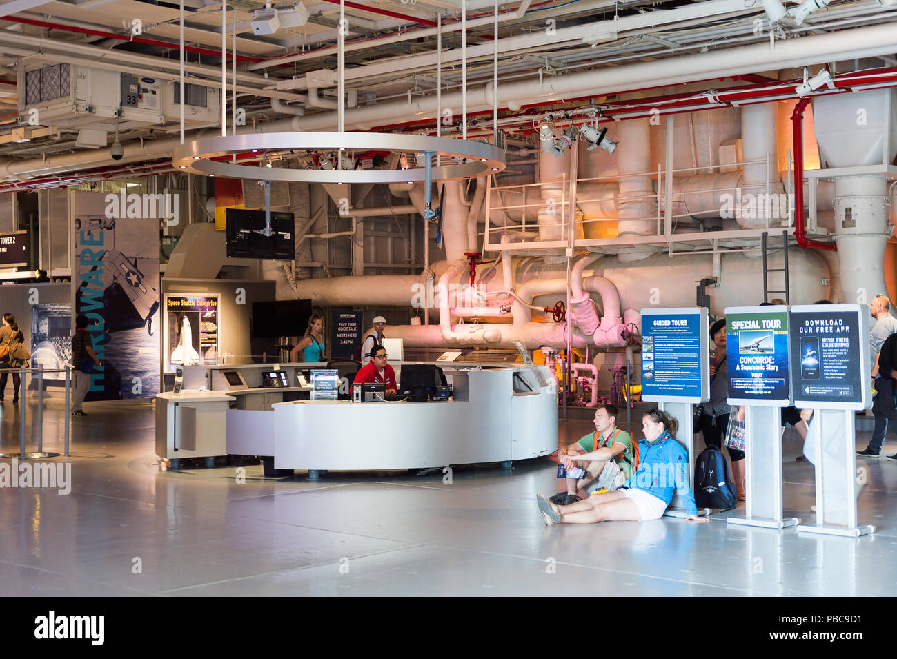 NEW YORK, USA - SEP 25, 2015: Interior of the USS Intrepid (The ...