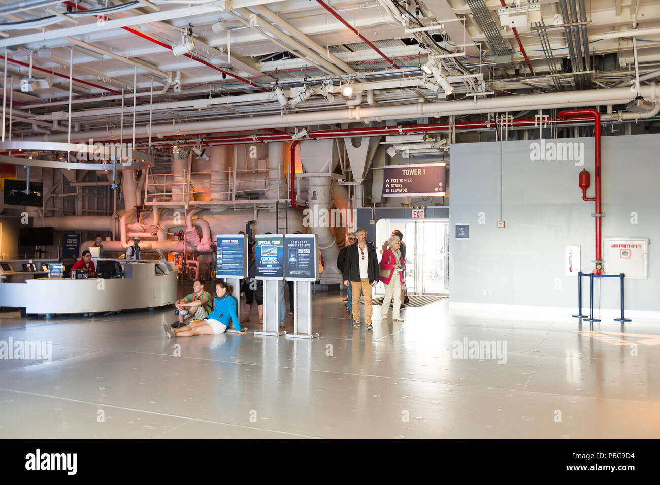 NEW YORK, USA - SEP 25, 2015: Interior of the USS Intrepid (The ...