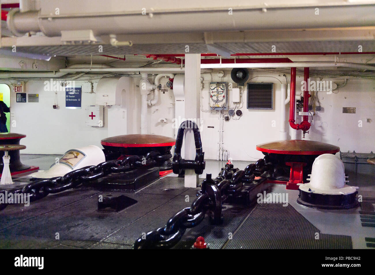 NEW YORK, USA - SEP 25, 2015: Interior of the USS Intrepid (The ...