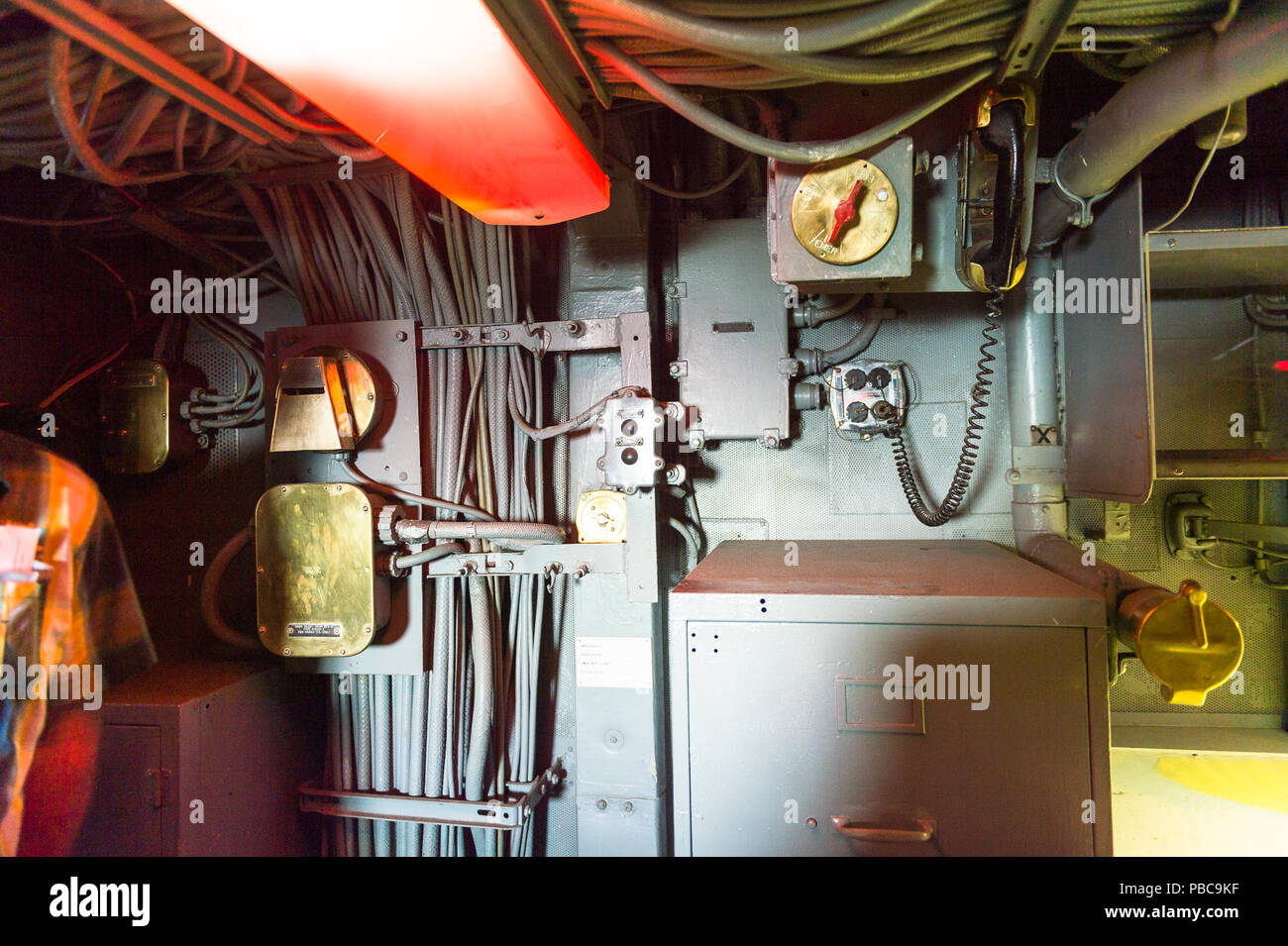 NEW YORK, USA - SEP 25, 2015: Interior of the USS Intrepid (The ...