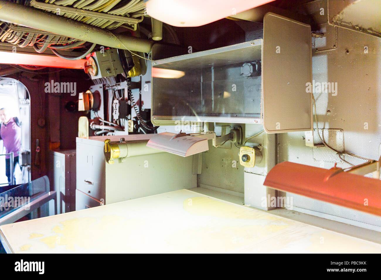 NEW YORK, USA - SEP 25, 2015: Interior of the USS Intrepid (The ...