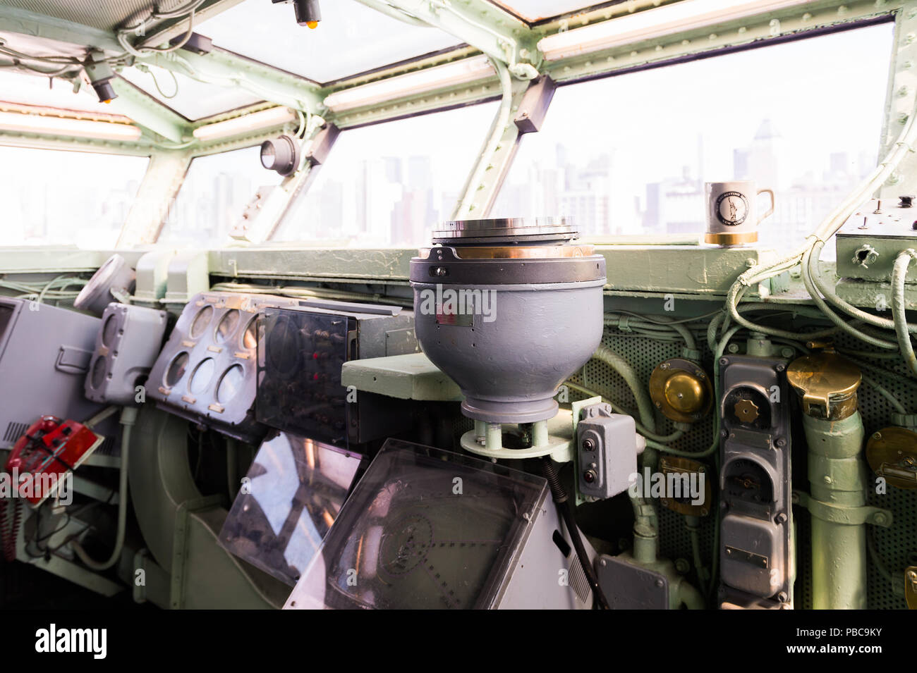 NEW YORK, USA - SEP 25, 2015: Interior of the USS Intrepid (The ...