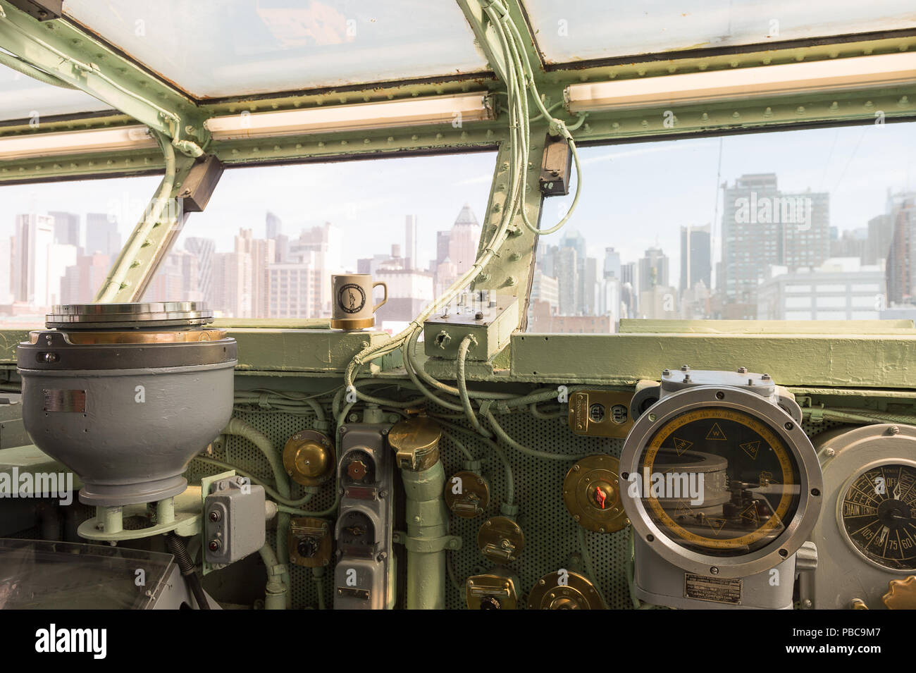 NEW YORK, USA - SEP 25, 2015: Interior of the USS Intrepid (The ...