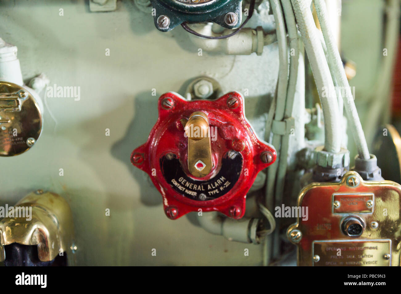 NEW YORK, USA - SEP 25, 2015: Interior of the USS Intrepid (The ...