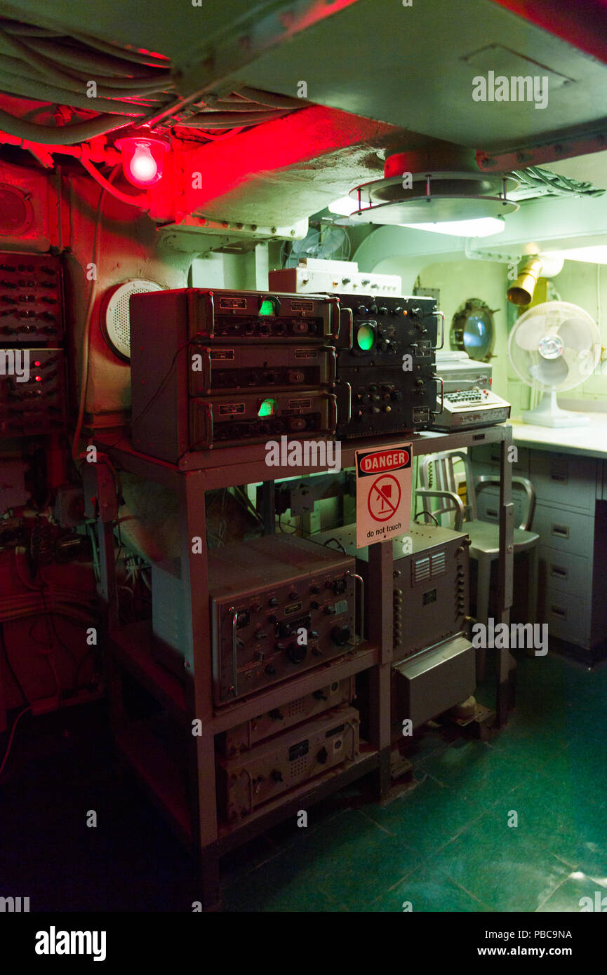 NEW YORK, USA - SEP 25, 2015: Interior of the USS Intrepid (The ...