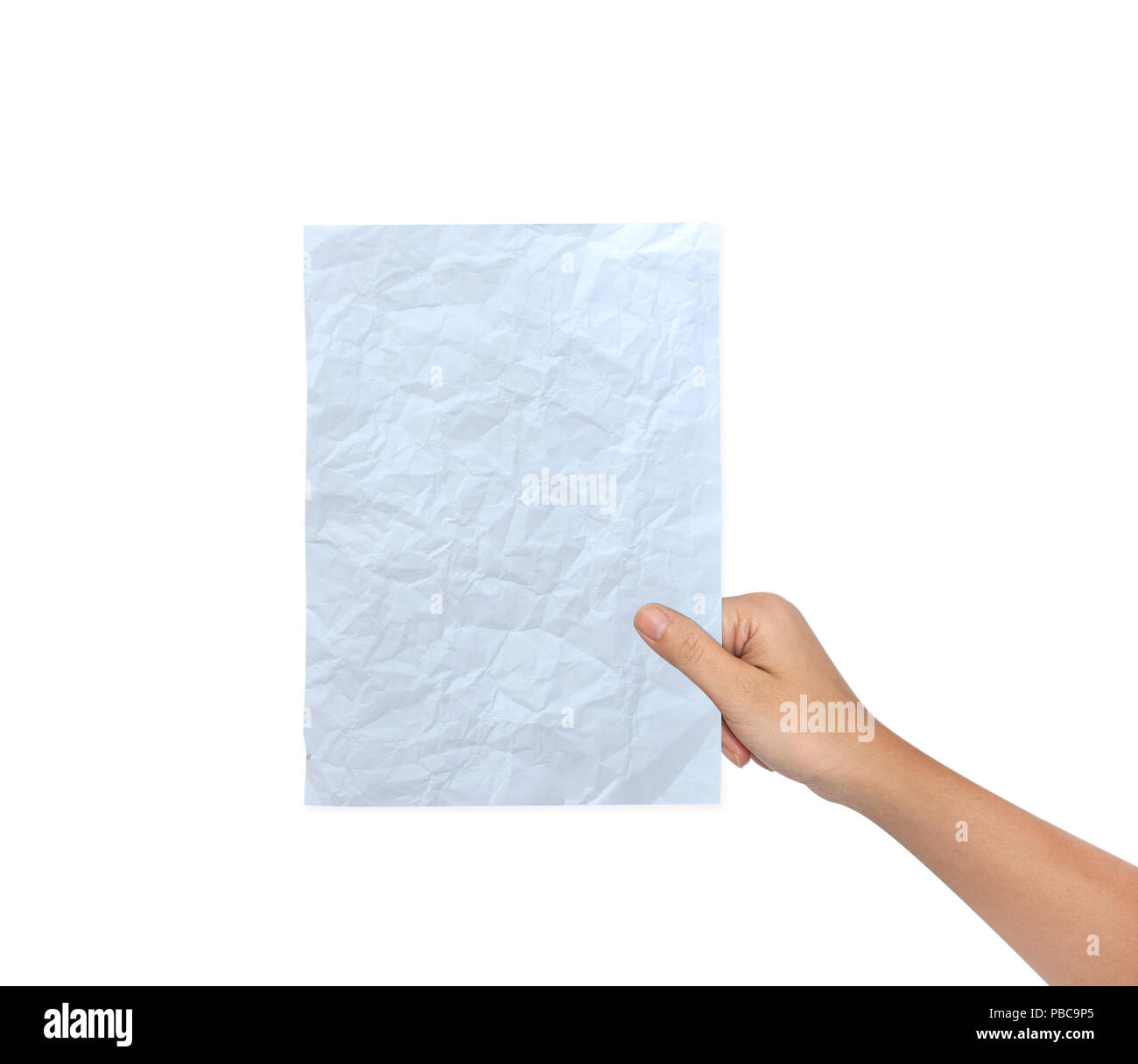 Female hand presenting paper hi-res stock photography and images - Alamy