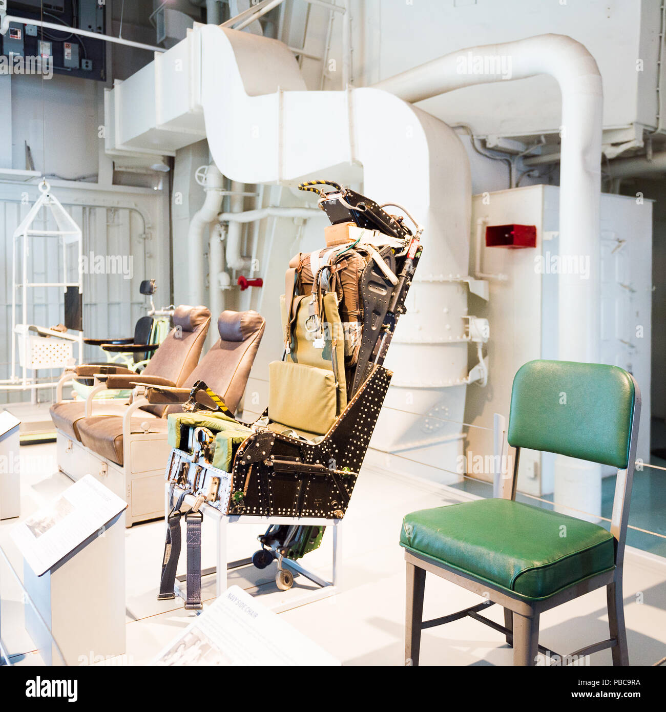 NEW YORK, USA - SEP 25, 2015: Interior of the USS Intrepid (The ...
