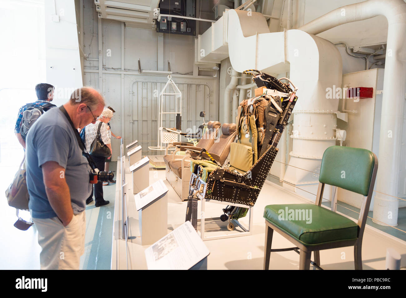 NEW YORK, USA - SEP 25, 2015: Interior of the USS Intrepid (The ...