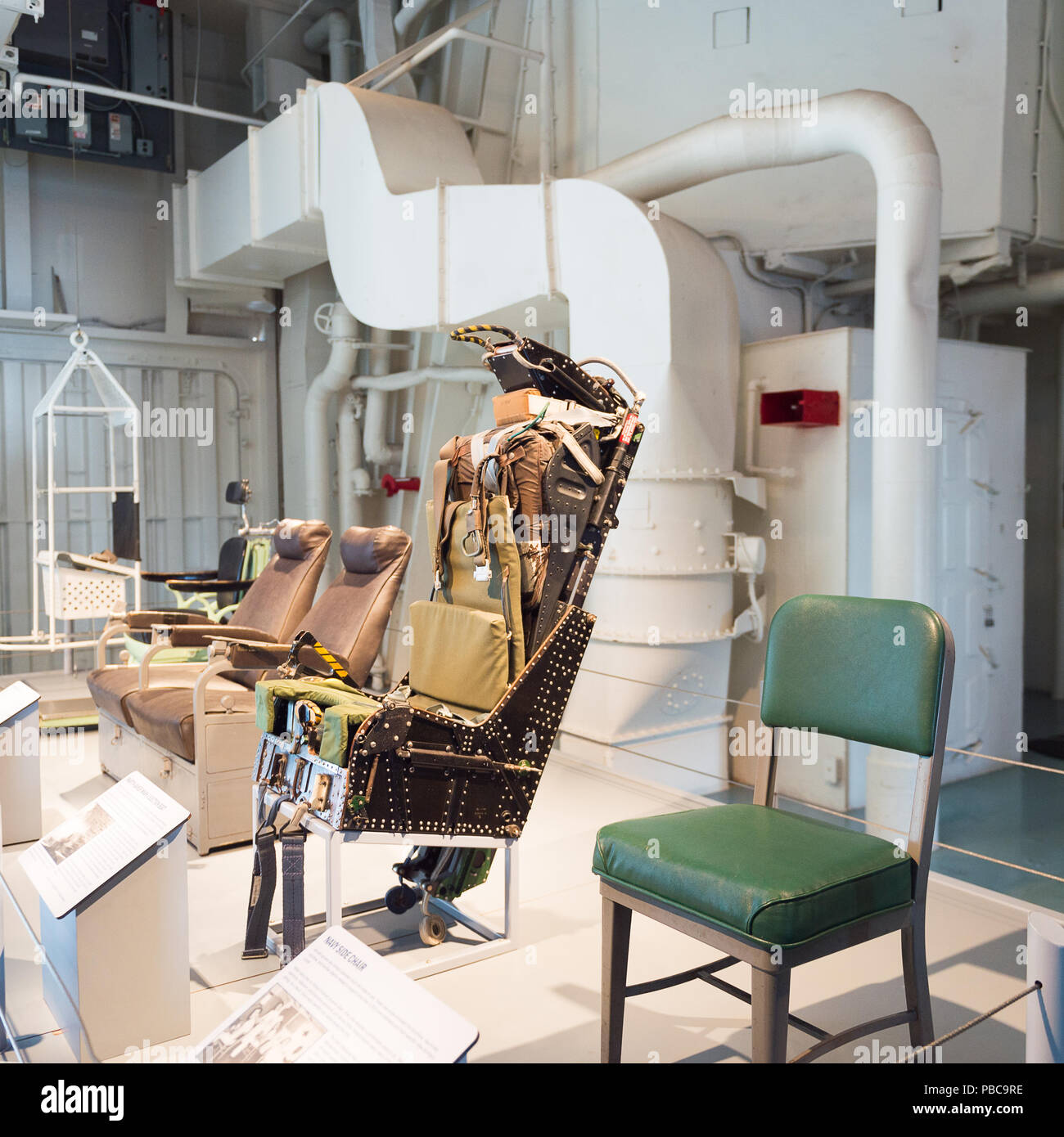 NEW YORK, USA - SEP 25, 2015: Interior of the USS Intrepid (The ...