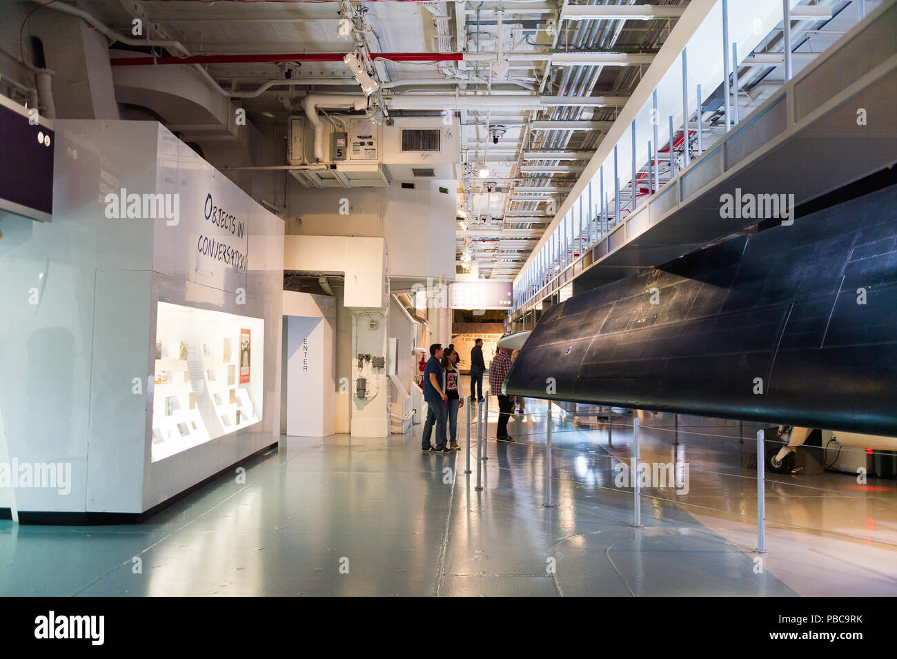 NEW YORK, USA - SEP 25, 2015: Interior of the USS Intrepid (The ...