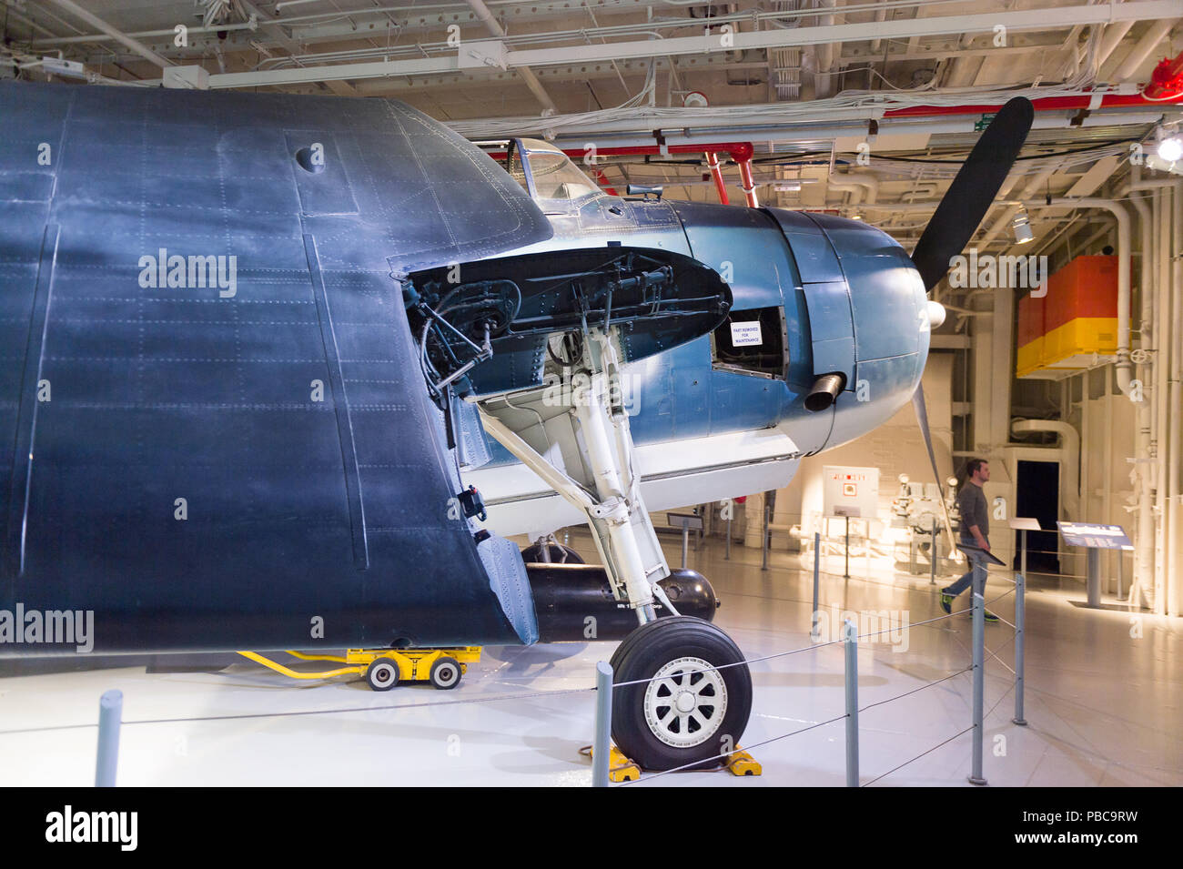 NEW YORK, USA - SEP 25, 2015: Interior of the USS Intrepid (The ...