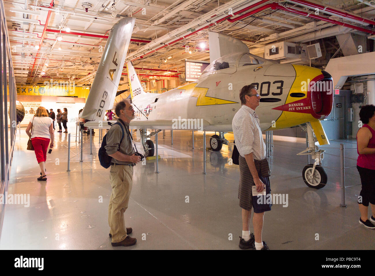 NEW YORK, USA - SEP 25, 2015: Interior of the USS Intrepid (The ...