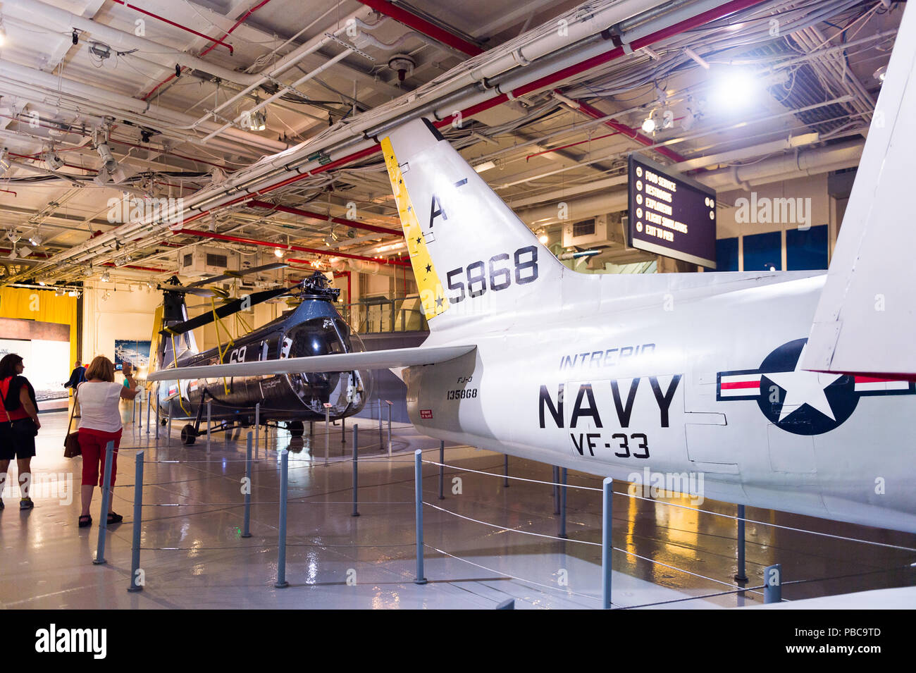 NEW YORK, USA - SEP 25, 2015: Interior of the USS Intrepid (The ...