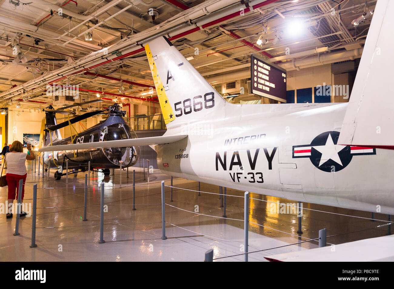 NEW YORK, USA - SEP 25, 2015: Interior of the USS Intrepid (The ...