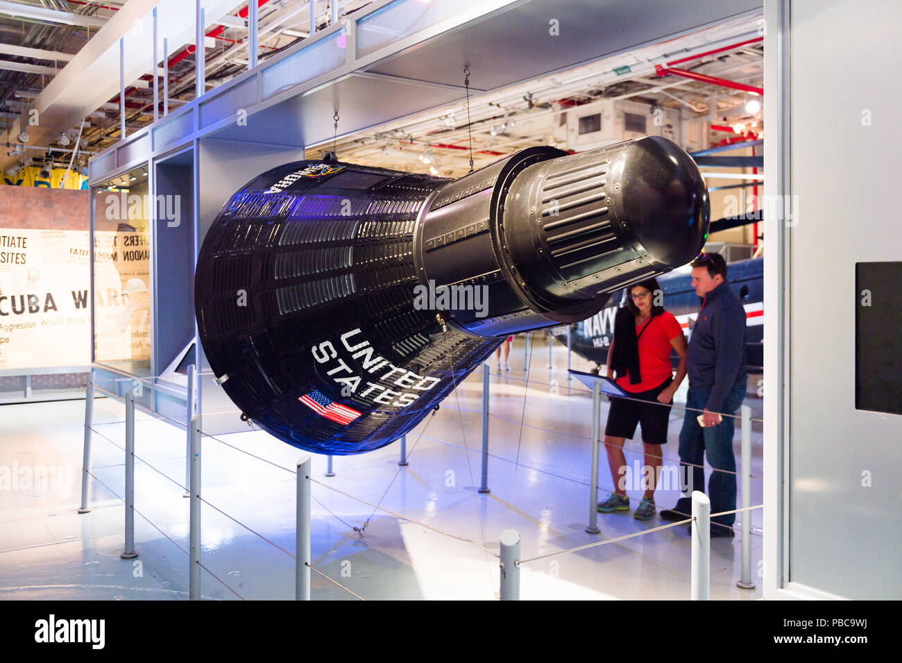 NEW YORK, USA - SEP 25, 2015: Interior of the USS Intrepid (The ...