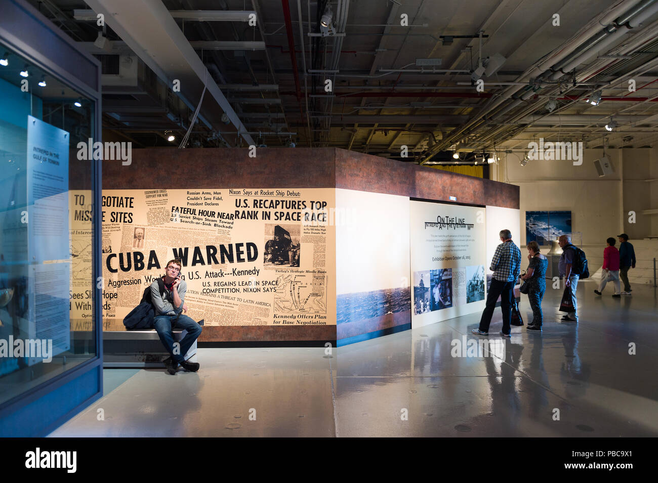 NEW YORK, USA - SEP 25, 2015: Interior of the USS Intrepid (The ...