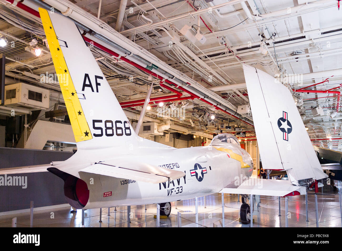 NEW YORK, USA - SEP 25, 2015: Interior of the USS Intrepid (The ...
