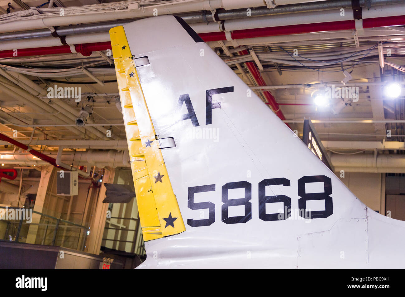 NEW YORK, USA - SEP 25, 2015: Interior of the USS Intrepid (The ...