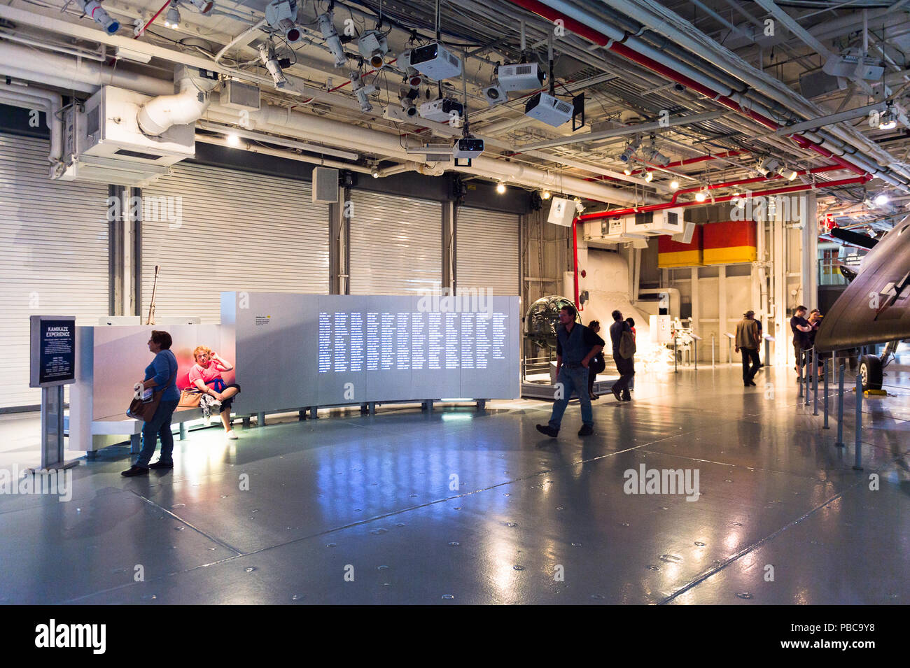 NEW YORK, USA - SEP 25, 2015: Interior of the USS Intrepid (The ...