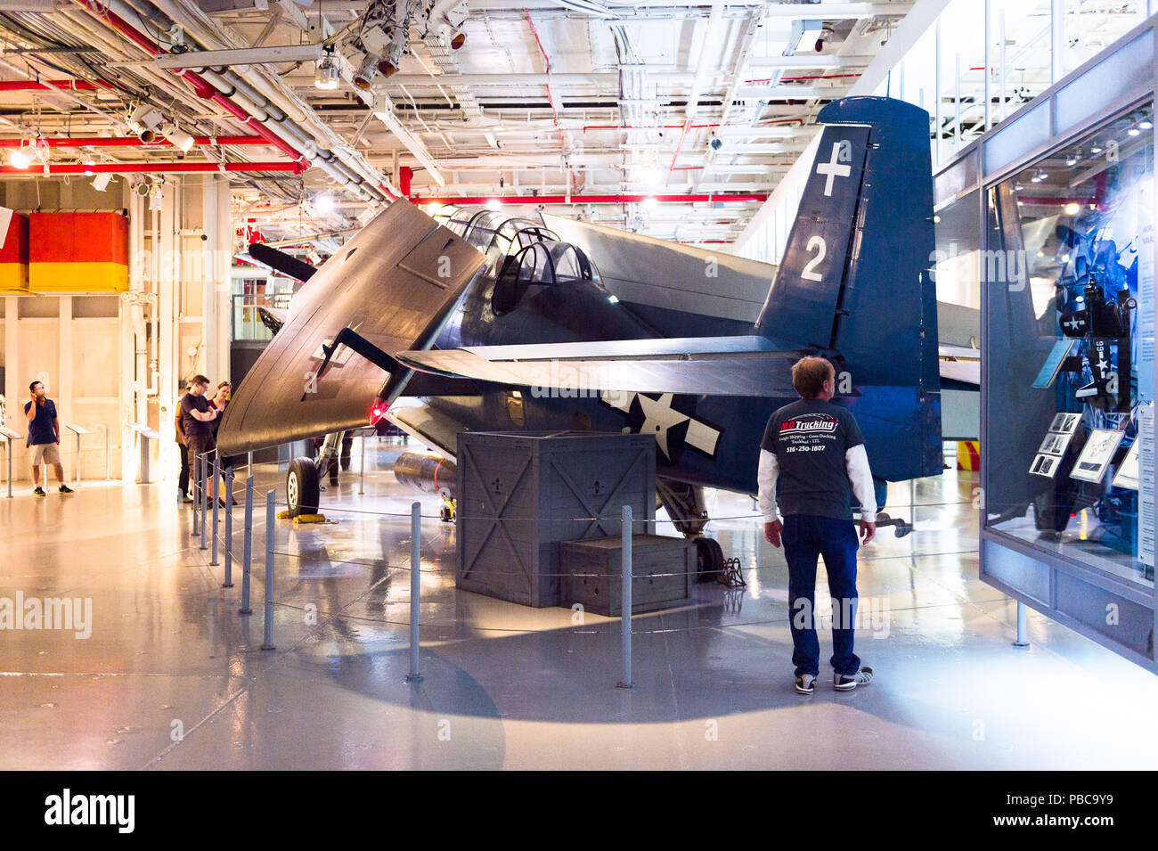 NEW YORK, USA - SEP 25, 2015: Interior of the USS Intrepid (The ...