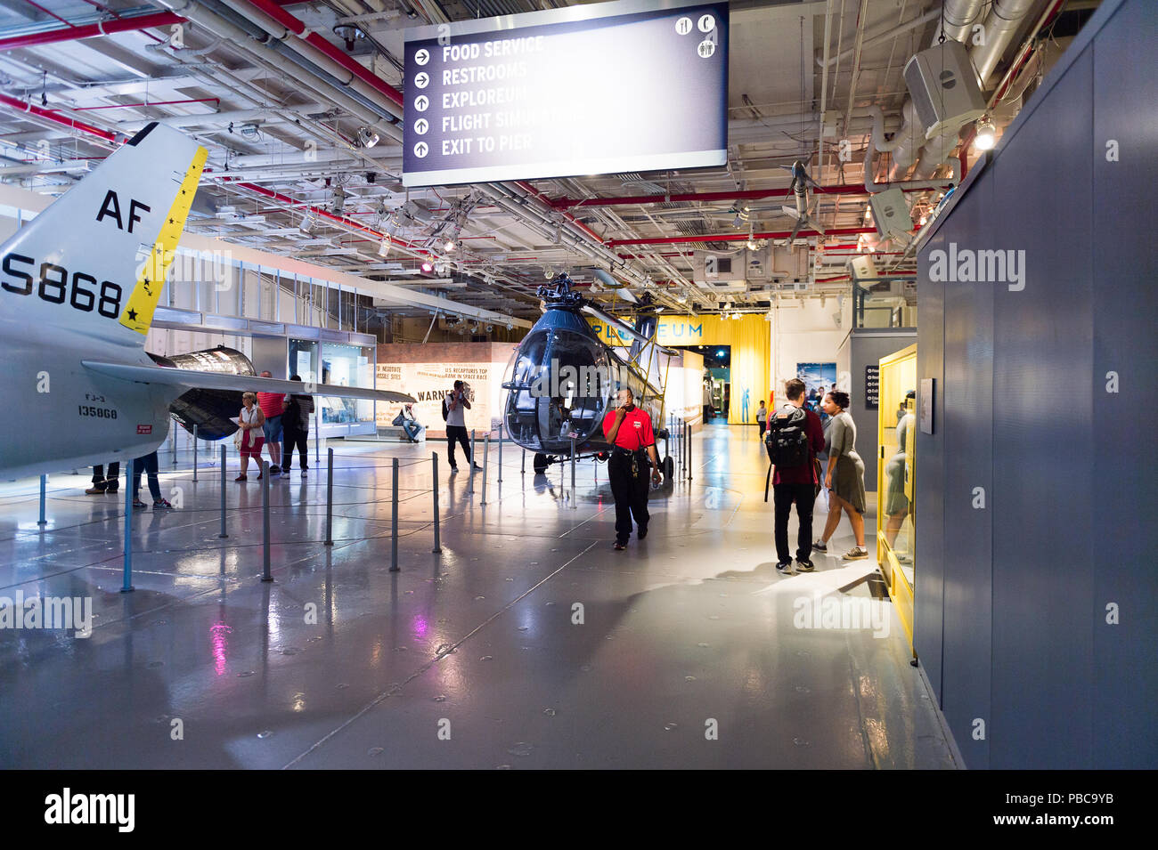 NEW YORK, USA - SEP 25, 2015: Interior of the USS Intrepid (The ...